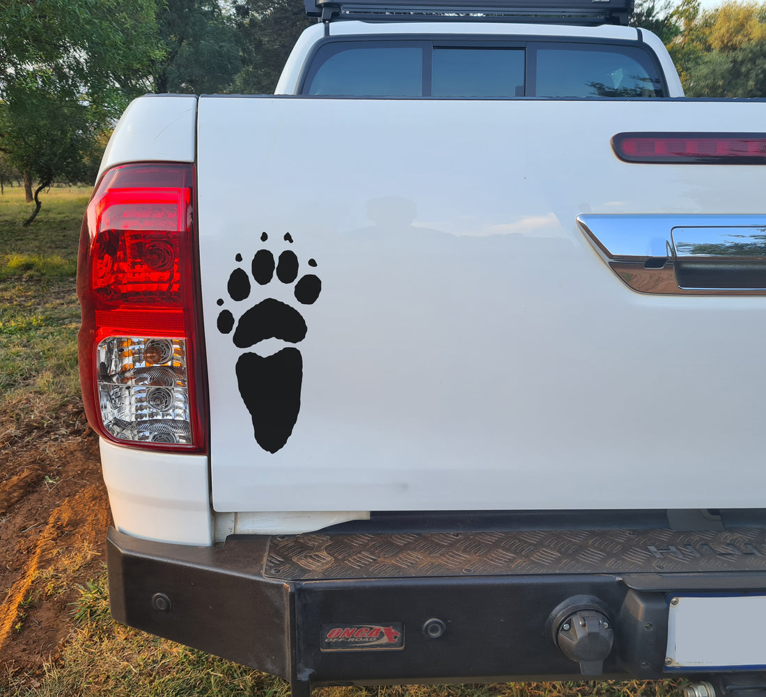 Porcupine Ystervark Paw Pote Tracks Bakkie Car Vehicle Vinyl Decal Sti ...