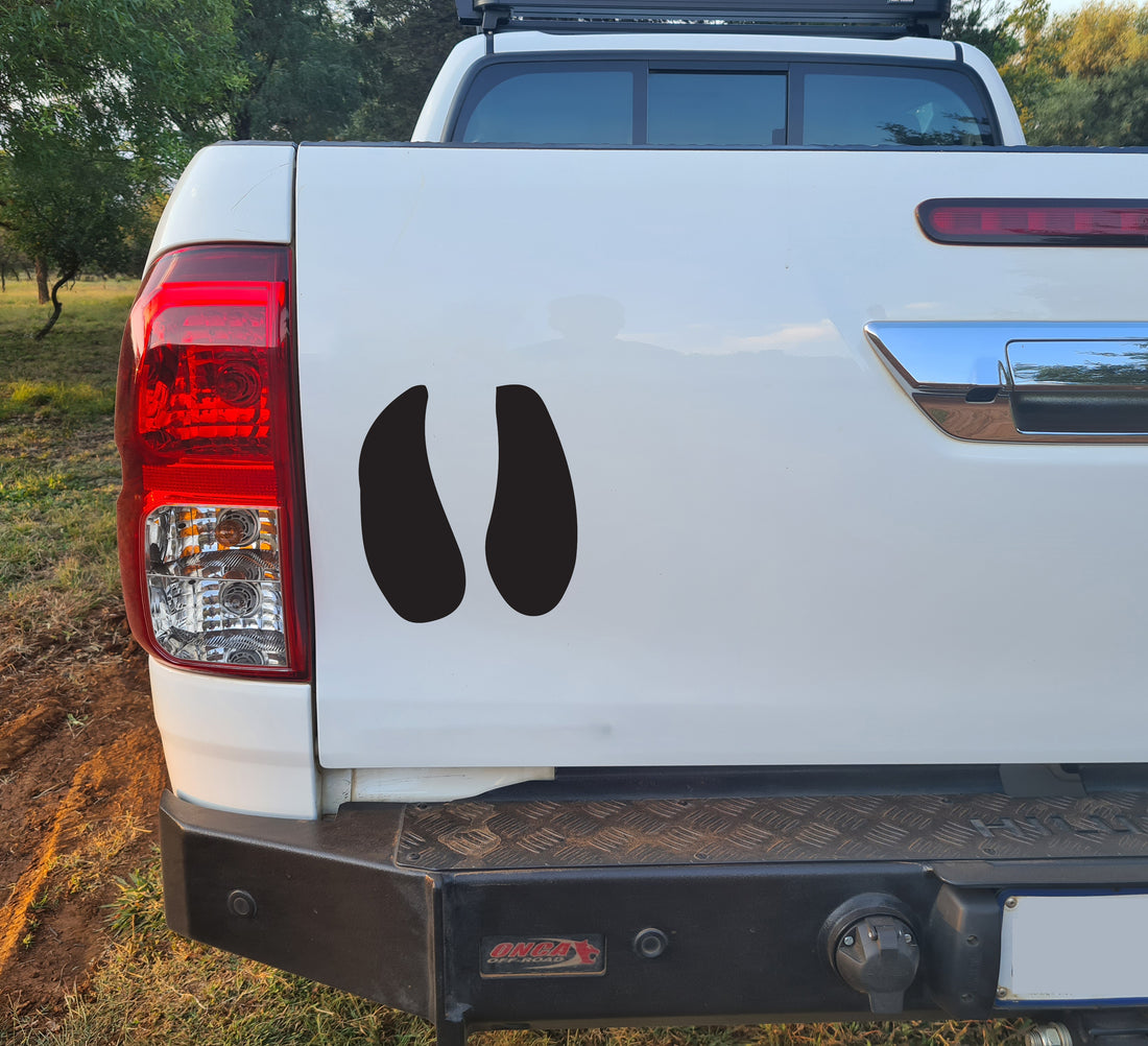 Warthog Vlakvark Paw Pote Tracks Bakkie Car Vehicle Vinyl Decal Sticke ...