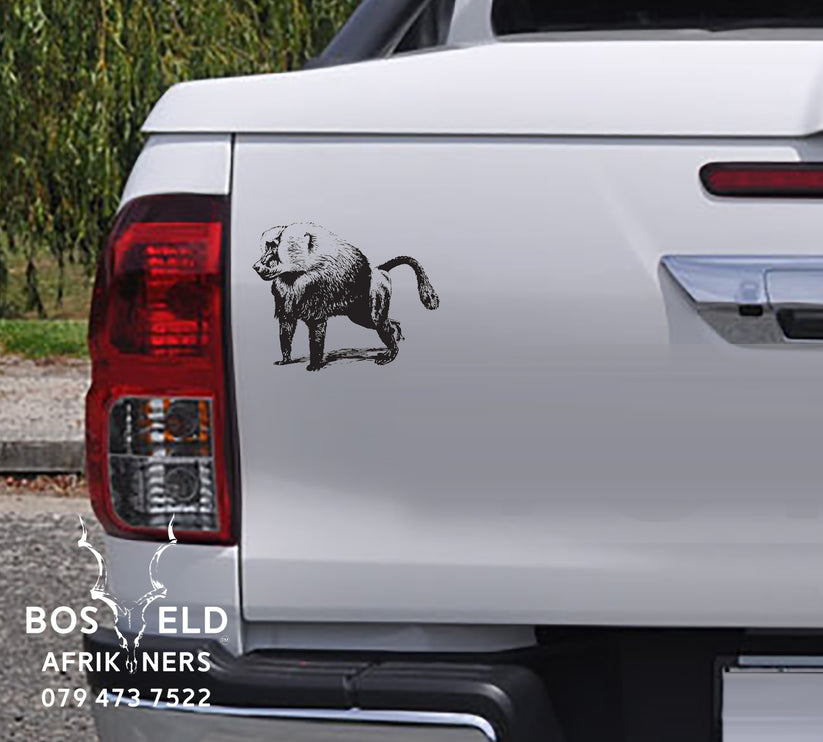 Bobejaan Baboon Vinyl Sticker Decal Bakkie or Wall Sticker Bosveld ...