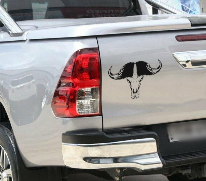 Buffalo Skull - Buffel Skedel #2 Vinyl Decal Sticker Bosveld Afrikaners ...