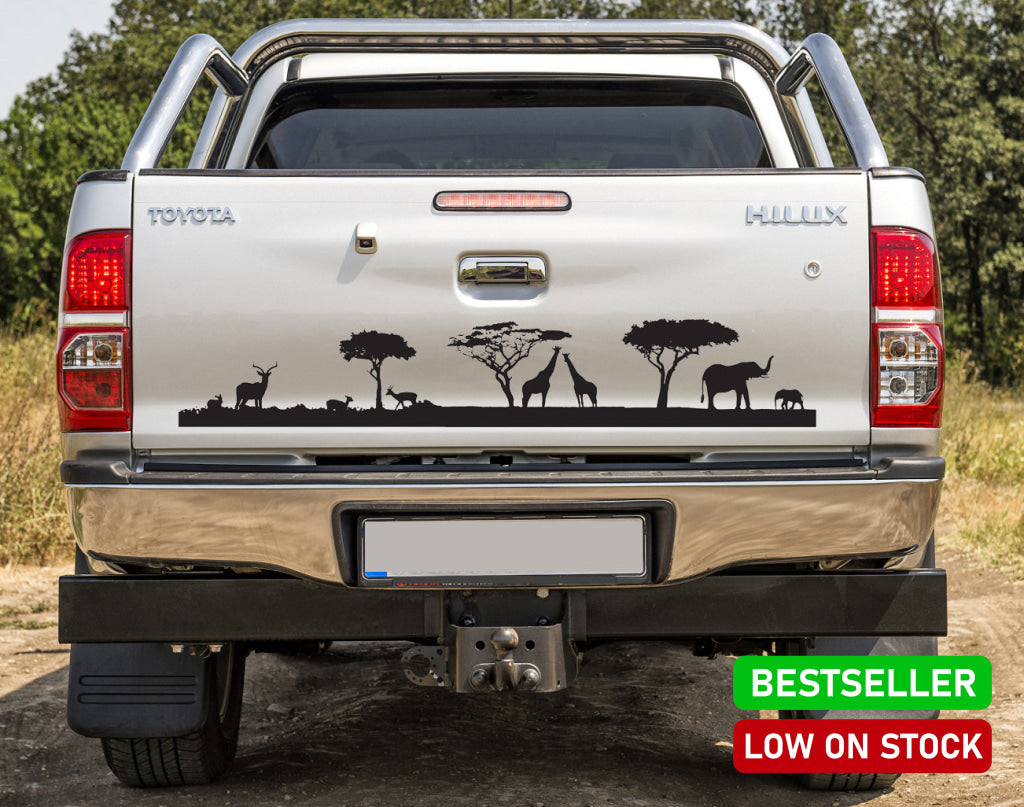 Bosveld Afrikaners African Wildlife Safari Vinyl Decal Stickers Bakkie ...
