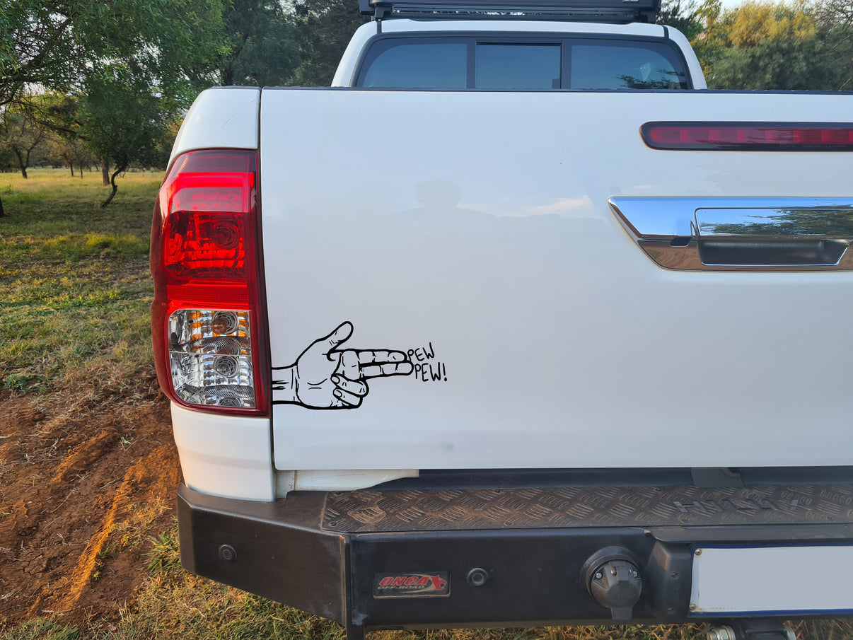 Pew Pew Afrikaanse Geskenk Grap Vinyl Decal Sticker Plakker – Easy Vinyl ZA